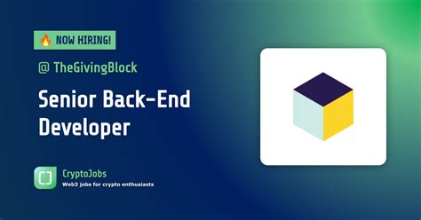 Senior Back End Developer Typescript Nodejs Job At The Giving Block