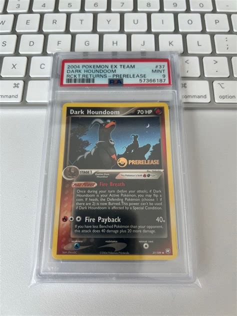 Psa 9 2004 Prerelease Promo Ex Team Rocket Returns Dark Houndoom