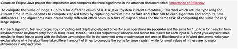 Solved Create An Eclipse Java Project That Implements And Chegg Com