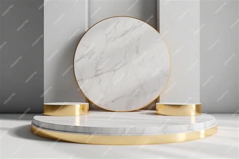 3d 스테이지 포디움 현대적인 배경 스튜디오와 함께 제품 디스플레이 모 프리미엄 Ai 생성 이미지