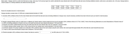 solved round all calculated answers to 4 decimal places