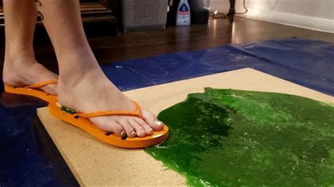 Karina Stuck In Sticky Halloween Flip Flops Frankie West Productions