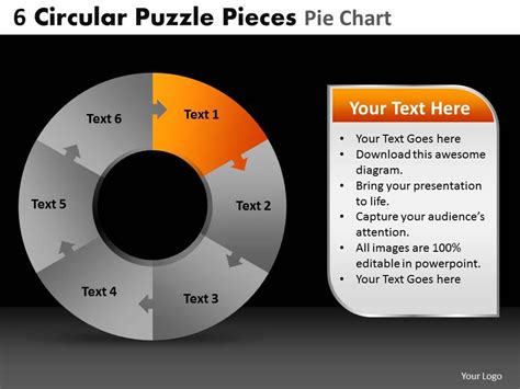 Circular Puzzle Pieces Pie Chart Powerpoint Slides And Ppt Templates DB PowerPoint