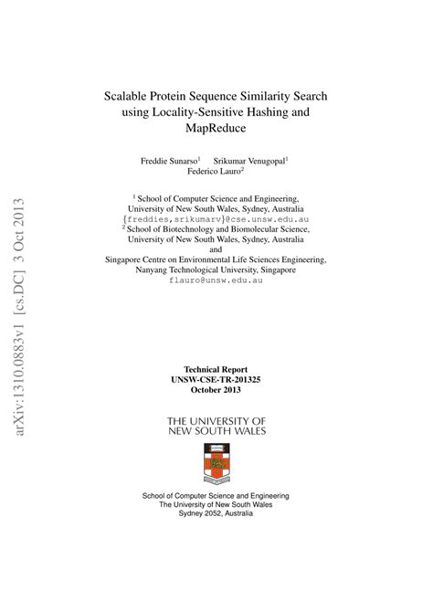 Pdf Scalable Protein Sequence Similarity Search Using Locality Sensitive Hashing And Mapreduce