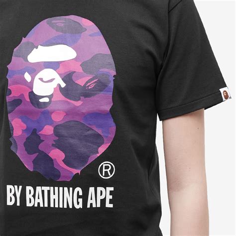 A Bathing Ape Color Camo By Bathing Ape T Shirt Black X Purple End Gb