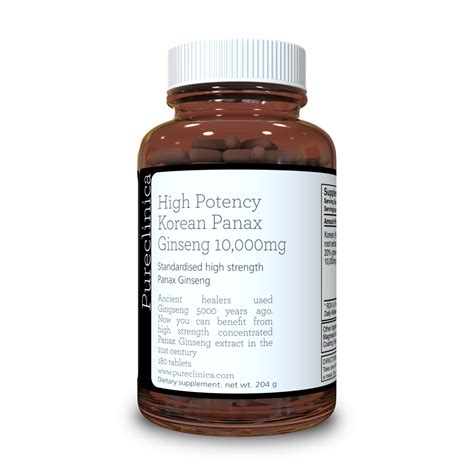 Ginseng Panax Coreano De Alta Potencia 10 000mg X 90 Comprimidos Es