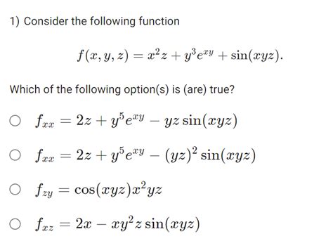 Solved Consider The Following Function Chegg