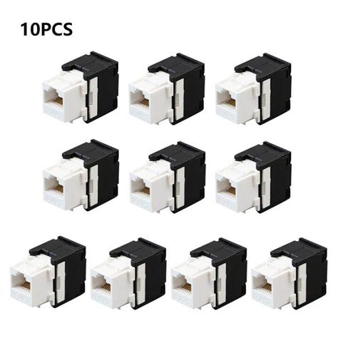 10pcs Cat6 Utp Ethernet Network Module Rj45 Cable Jack Coupler Connector Information Socket