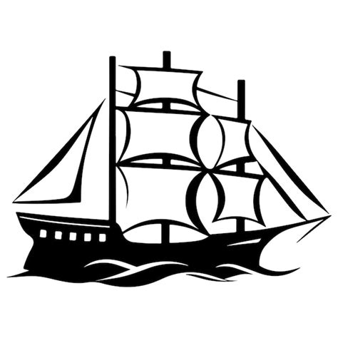 Premium Vector Classic Mariners Black Ship Vector Icon Historical