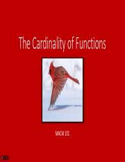 The Cardinality of Functions: Types, Examples, and Properties | Course Hero