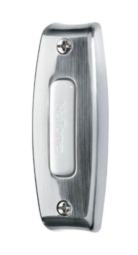 Nutone Pb7lsn Wired One Lighted Door Chime Push Button Satin Nickel For