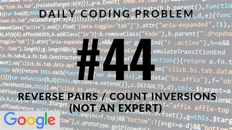 Daily Coding Problem Problem 44 Reverse Pairs Count Inversions