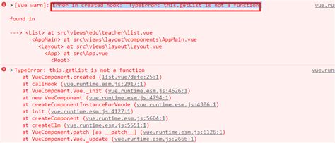 Error In Created Hook “typeerror Thisgetlist Is Not A Function