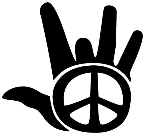 Peace Hand Vinyl Cut Out Sticker Peace Resource Project