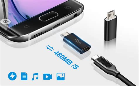 USB C Adapter BabyElf Type C Female To Micro USB Male Convert Connector Support Charge Data