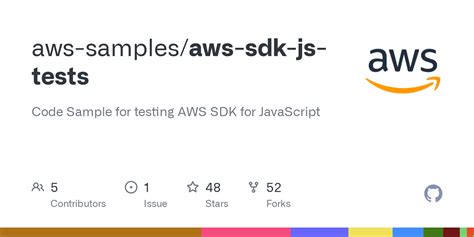 Github Aws Samples Aws Sdk Js Tests Code Sample For Testing Aws Sdk For Javascript