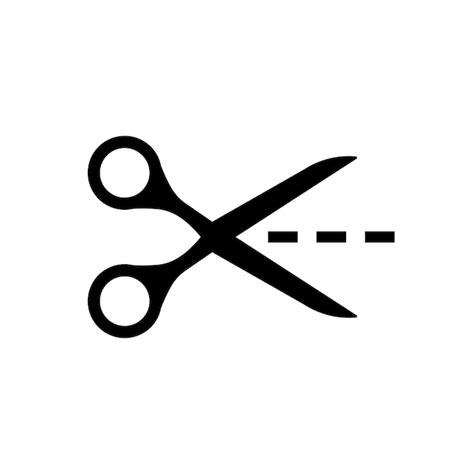 Premium Vector Scissors Cut Line Cut Here Symbol With Dashed Or Dotted Line Paper Incision