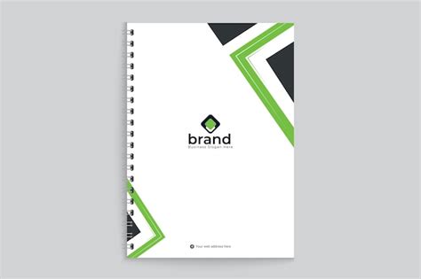 Premium Vector Notebook Cover Template Design