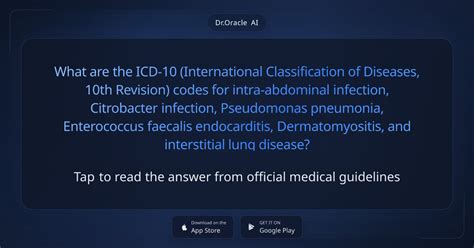 What Are The Icd 10 International Classification Of Diseases 10th Revision Codes For Intra