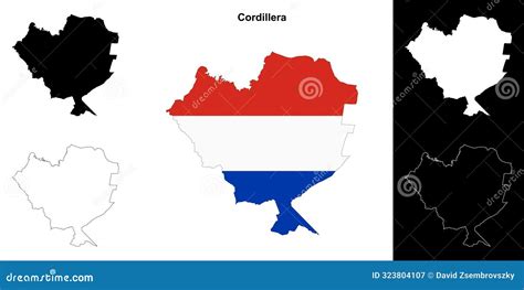 Cordillera Outline Map Cartoon Vector 323804107