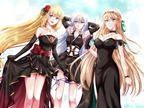 Agnes Claudel Shizuna Rem Misurugi And Elaine Auclair Eiyuu Densetsu