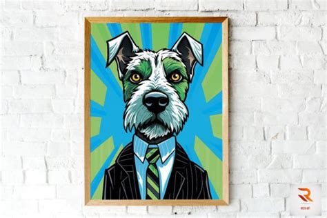 Cute Dog Pop Art Style Wall Art Graphic By Ricco Art · Creative Fabrica