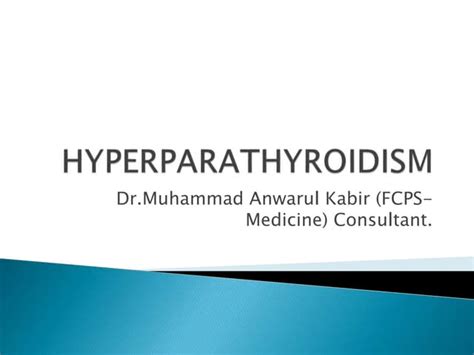 Hyperparathyroidism Ppt