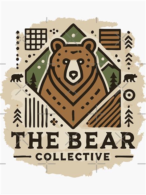 The Bear Collective Sticker For Sale By B Space Redbubble
