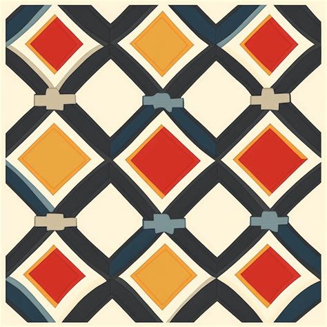 Seamless Geometric Pattern In Retro Style Vector Abstract Background Premium Ai Generated Image