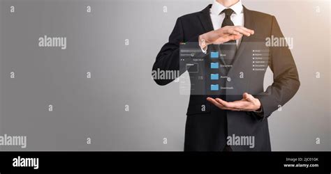 Document Management Concept Virtual Screen Icons Document Management System DMS Online Document