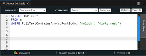 Full Text Search In Azure Cosmos Db Coding With Savranweb