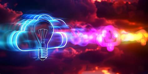 Premium Photo Lightbulb Cloud Symbolizes Innovative Power Potential
