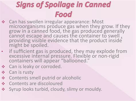 Microbiological Spoilage Of Canned Food Ppt