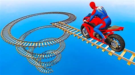 GTA 5 Crazy Ragdolls Spiderman By Bike On Batman Bridge Spider Shark