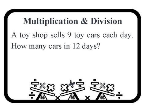 Math Word Problem Task Cards Multiplication Division Story Problems Logic Vol3