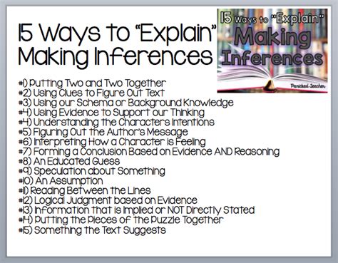 ALL ABOUT MAKING INFERENCES Panicked Teacher