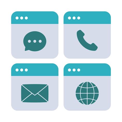 Free Vector Contact Us Webpages Set Flat
