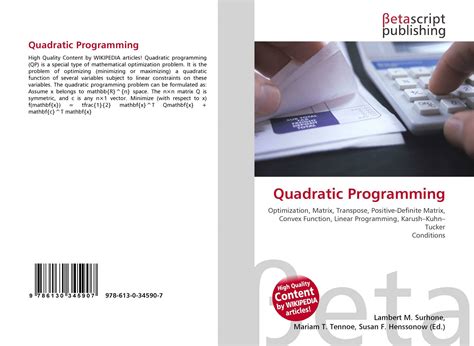 Résultats De La Recherche Pour Quadratically Constrained Quadratic
