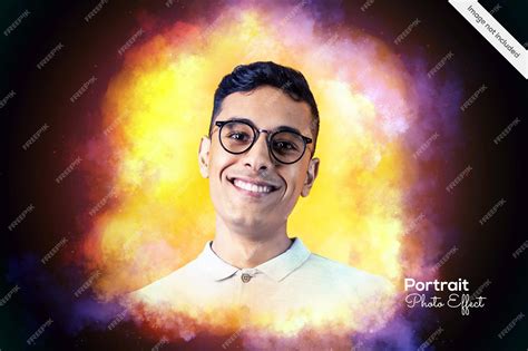 Premium Psd Explosion Portrait Photo Effect Template