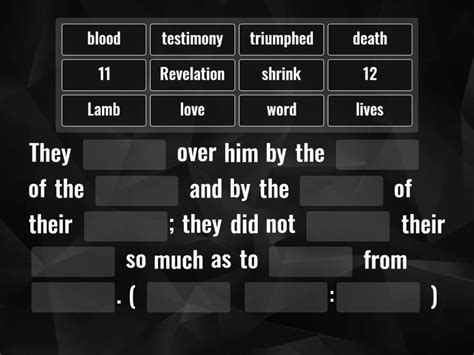 Lesson 16 Memory Verse Complete The Sentence