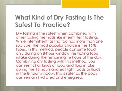 Ppt What Are Some Of The Lesser Known Benefits Of Dry Fasting
