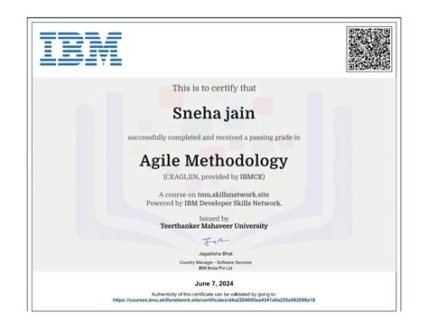 Thrilled To Earn My Agile Certification 🚀 This Journey Has Deepened My Sneha Jain
