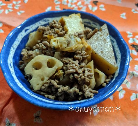 れんこんとこんにゃくのそぼろ煮 レシピ・作り方 By おくやマん 楽天レシピ