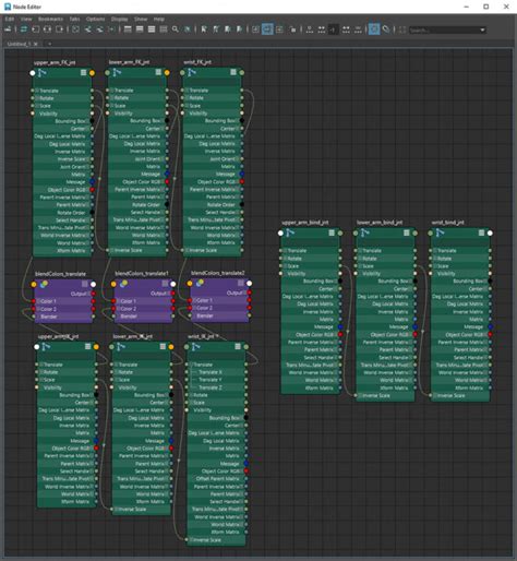 create an fk ik switch arm in maya with node editor