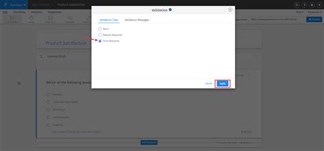 Making A Question Required Validation Questionpro Help Document