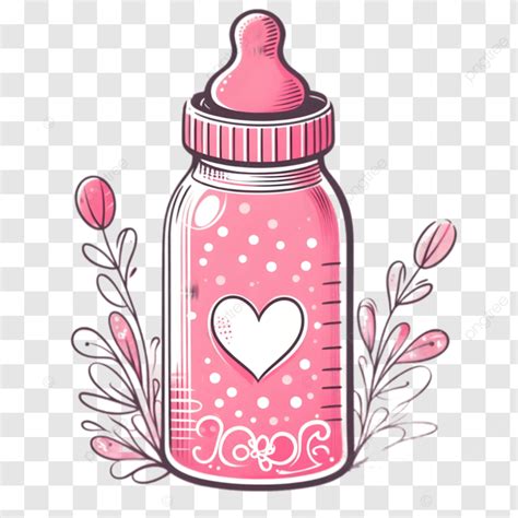 분홍색 귀여운 젖병 아기 우유 병 흰색 젖꼭지가 달린 파란색 젖병 아기 Png 일러스트 및 이미지 에 대한 무료 다운로드 Pngtree