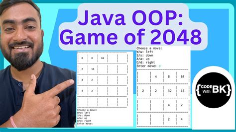 2048 Game In Java Text Based Oop Project Youtube
