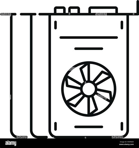 Mining Graphic Card Icon Outline Mining Graphic Card Vector Icon For Web Design Isolated On