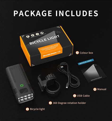 Newboler Bicycle Light 4800 Lumen Usb Chargeable Rainproof Mtb Bike