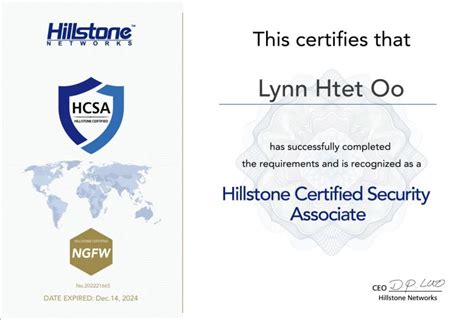 Lynn Htet Oo On Linkedin Hillstonecertifiedsecurityassociate Ngfw